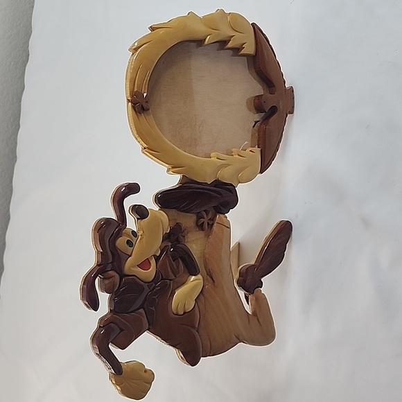 Accents | Rare Disney Carved Wood Goofy Frame | Poshmark